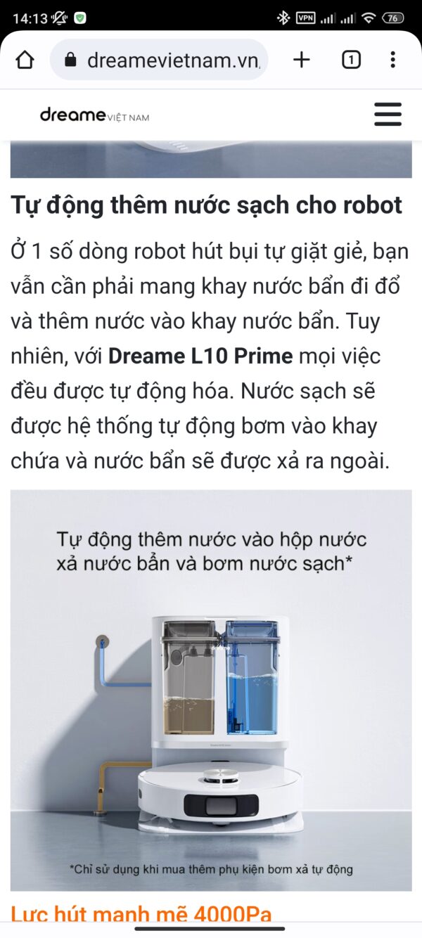 Robot Hút Bụi Dreame L10 Prime - Dreame Việt Nam